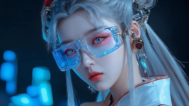 LL-赛博汉服女孩-hzj(14)-花瓣网