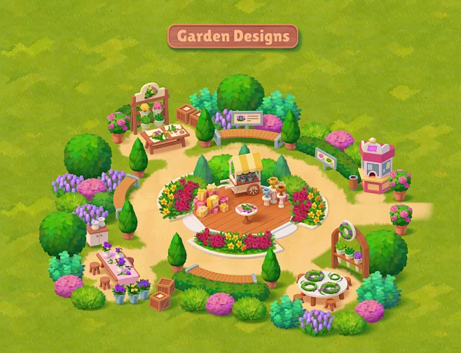 2d game cartoon casual game concept art Environment design game design ...