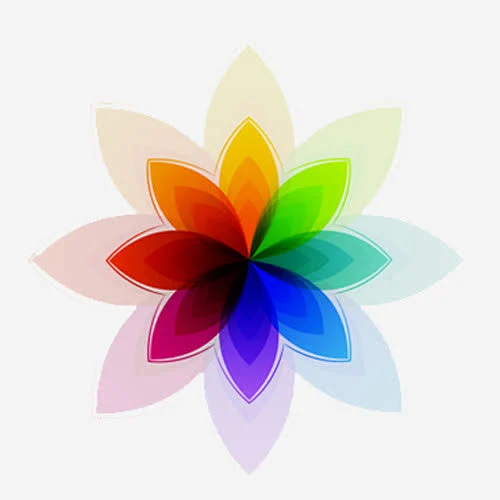 七色花logo https://88ICON.com 七色花 元素 彩虹 logo-花瓣网