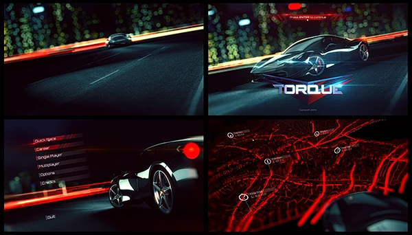 Game Cover & Intro Design : Racing game cover, intro and menu design.-花瓣网
