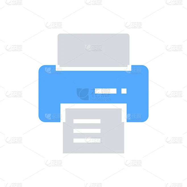 Office Printer icon vector - Printer sign素材-花瓣网