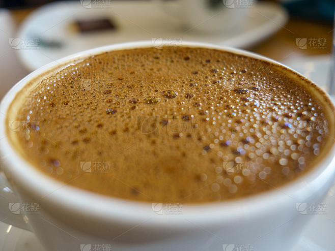 俯视图咖啡泡沫