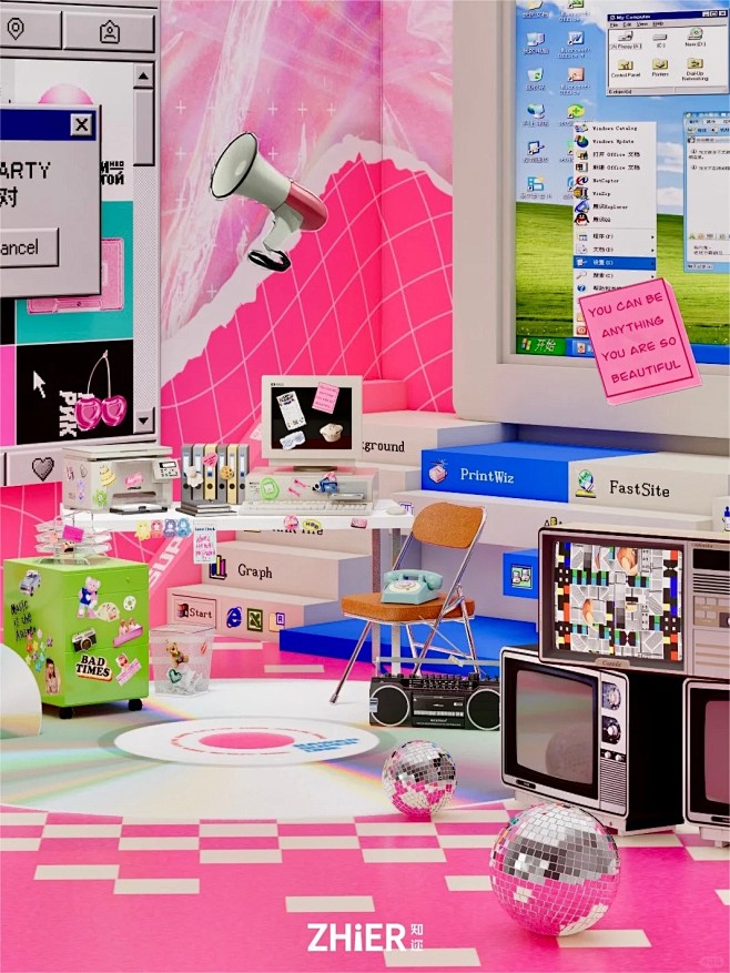 直播间设计_流量密码Y2K数码千禧风️_3_ZHiER知造局 直播设计_来自小红书网页版