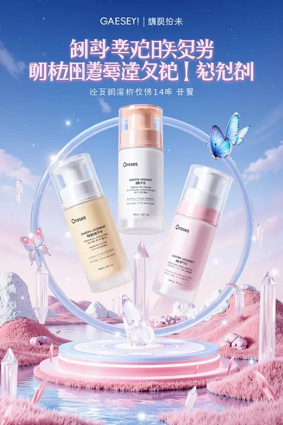 电商-美妆电商KV-LoRA-玩设计-LiblibAI-花瓣网