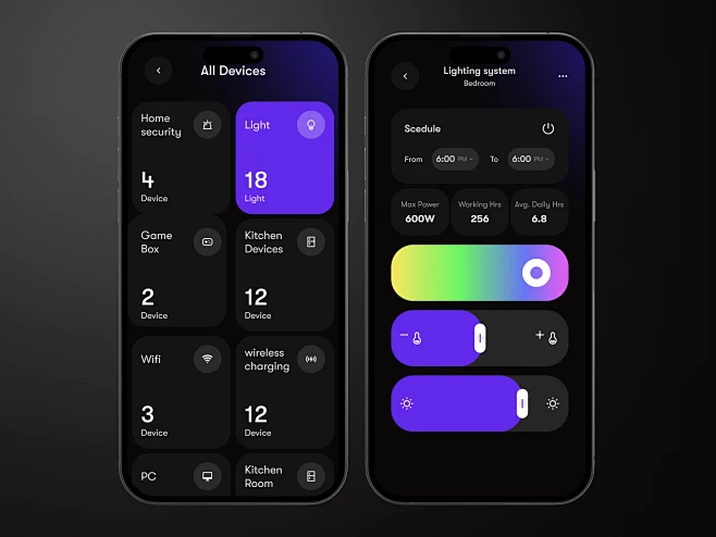 SmartHomeHub-Smart Home App(Multiple Screen) by Awe Mobile App for Awe ...