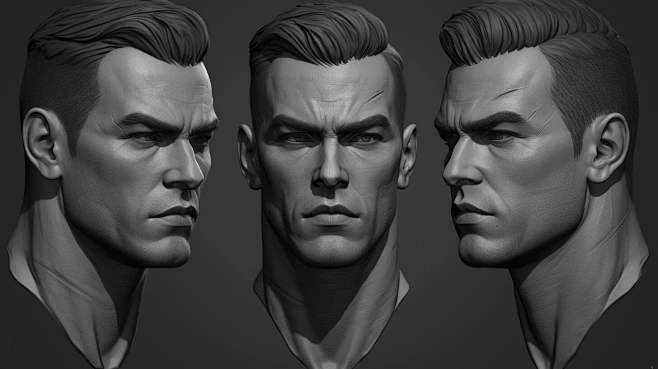 +450 Male Head Sculpt References(4k)-花瓣网