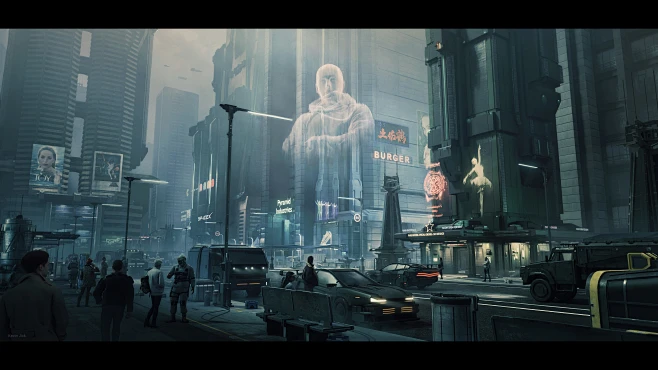 Cyberpunk City Streets-花瓣网