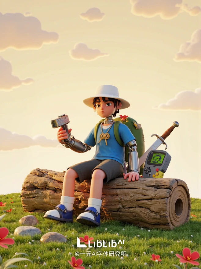 【一元】FLUX-3D运营电商poster-LoRA-一元AI字体研究所-LiblibAI-花瓣网