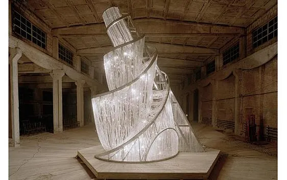 The Fountain of Light, shown at Tate Liverpool in 2007, is ...