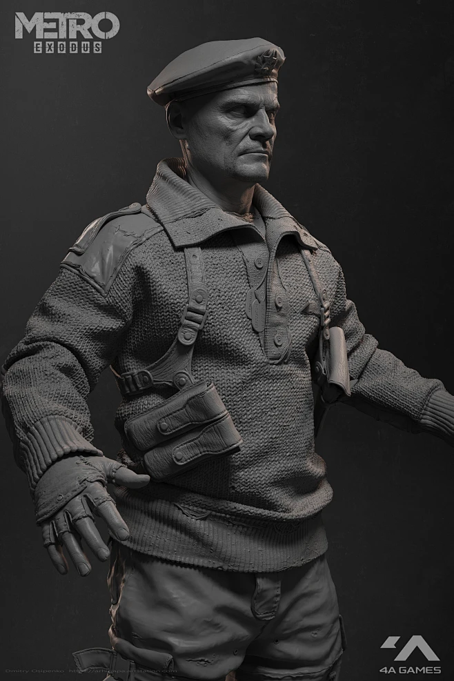 Metro Exodus - Colonel Miller. Hipoly model, Dmitry Osipenko : One of the character for Metro ...