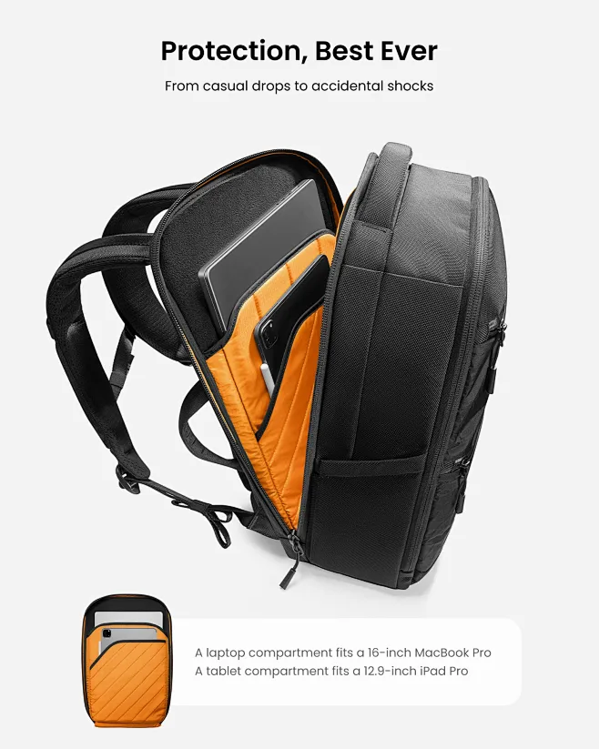 Amazon.com: tomtoc Laptop Backpack X-Pac Techpack Designed for Business ...