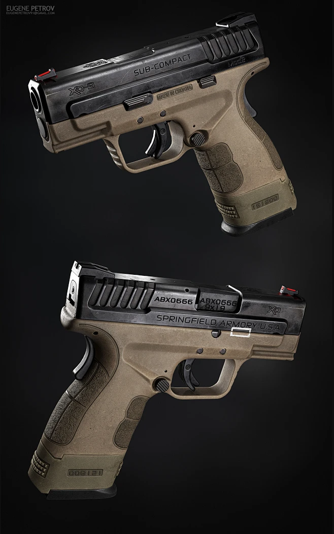 Springfield XD Mod2 Tutorial, Eugene Petrov : Tutorial is available here: https://gumroad.com/l ...