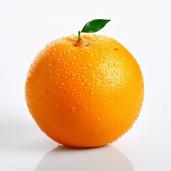 full orange on a white background-花瓣网