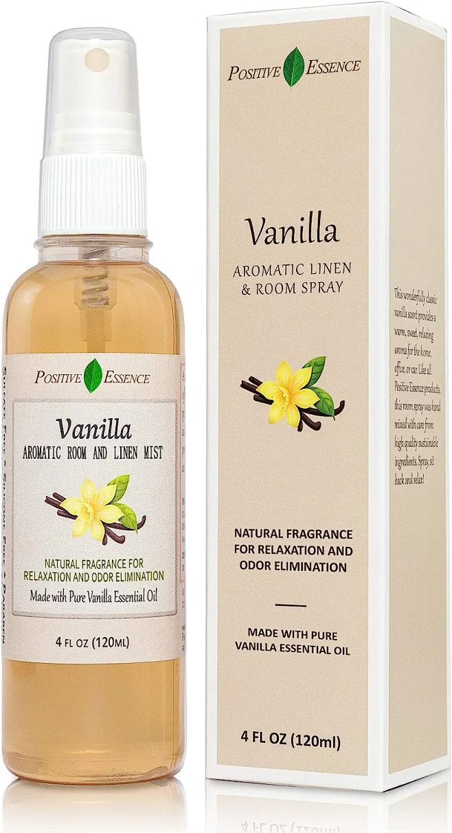 POSITIVE ESSENCE Virgin Coconut Linen and Room Spray, Natural Aromatic Mist Made with Pure ...