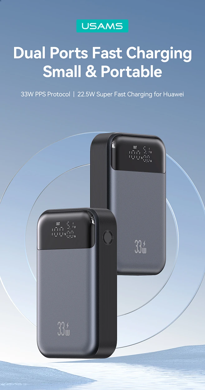 Mini Power Banks 10000mAh 33W PD Fast Charging Powerbank Portable ...