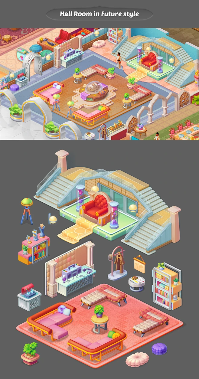 Objects for Kingdom Match game-花瓣网