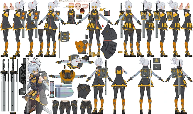 Soldier 11 model references by DragaliaArchive-花瓣网