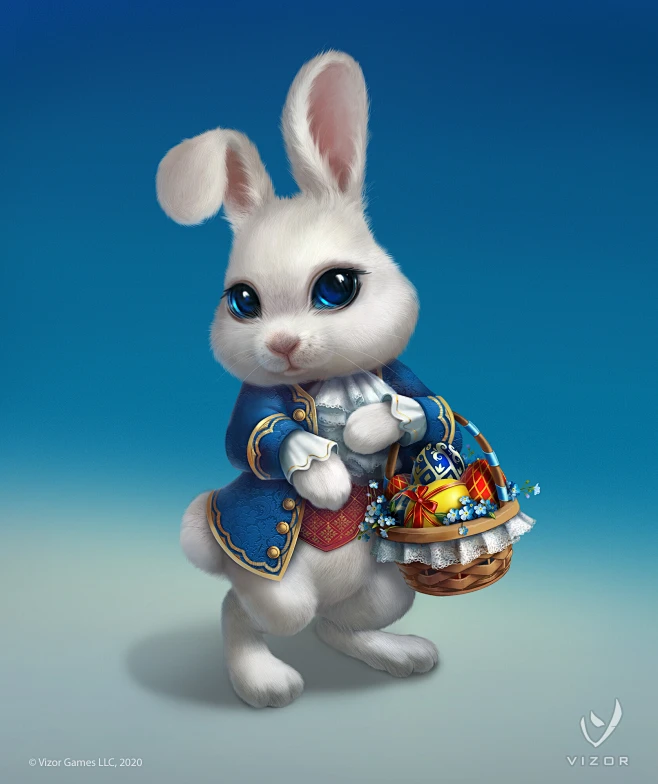 Easter rabbit-花瓣网