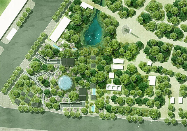 2021原创小清新公园景观彩平PSD素材园林景观竞赛彩平PS分层素材_3742883704