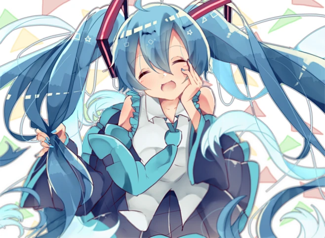 miku~ 9th （可放大） #初音未来# #二次元#-花瓣网