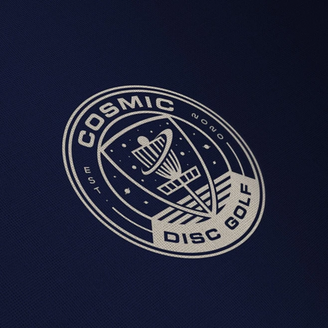 Badge logo concept for cosmic disc golf | 99designs : Badge logo ...