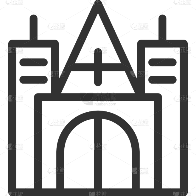 ICON-矢量房屋楼房建筑图标19