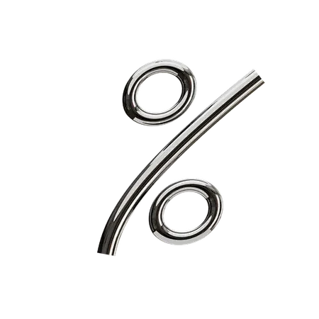 Percent Sign Symbol 3D Icon-花瓣网