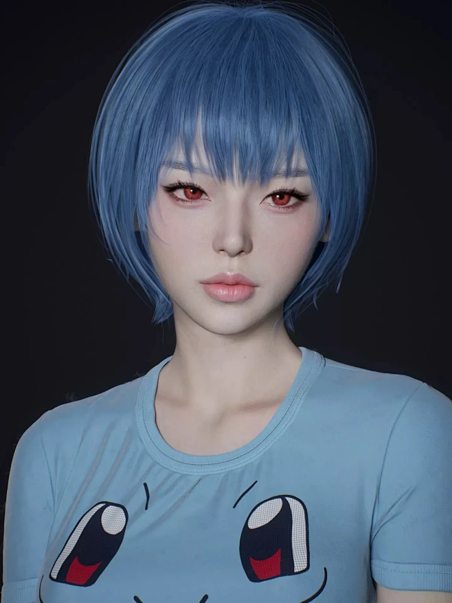 绫波丽与杰尼龟T恤 我直呼好家伙！ 韩国3D设计师 Eunji Lee 作品欣赏 66P-CG角色-微元素 - Element3ds.com!-花瓣网