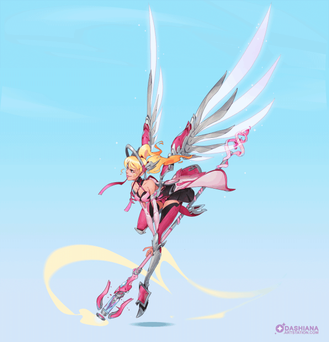 Pink Mercy, Dashiana ️‍ : Fan art of the Pink Mercy skin from Overwatch ...