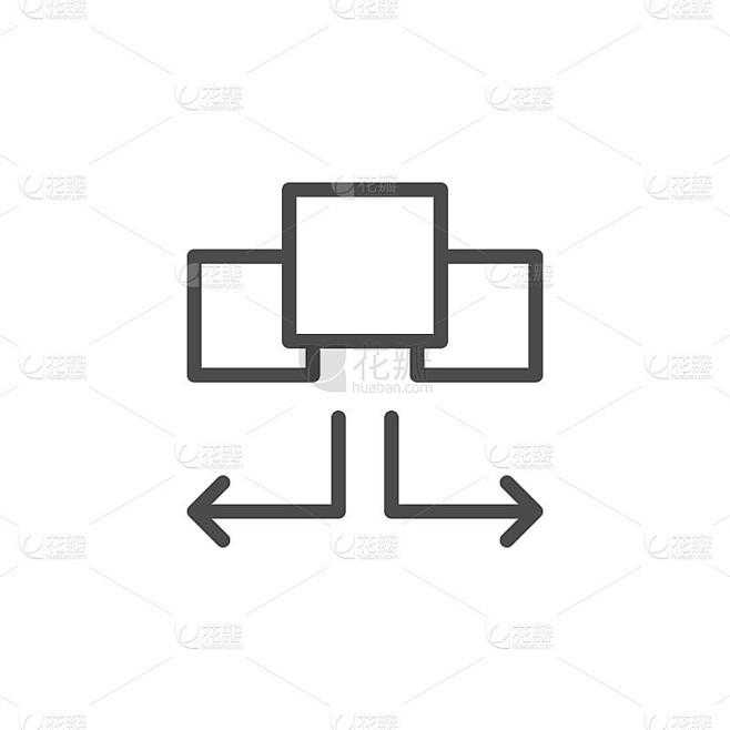 任务分发线轮廓图标