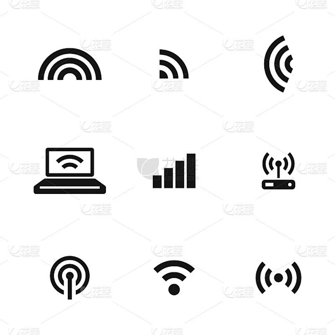 信号矢量图标素材-花瓣网