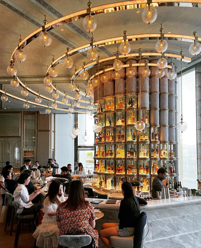 酒吧餐厅Argo Bar 香港 酒吧 酒柜 圆形 弧形 logo设计 vi设计 空间设计