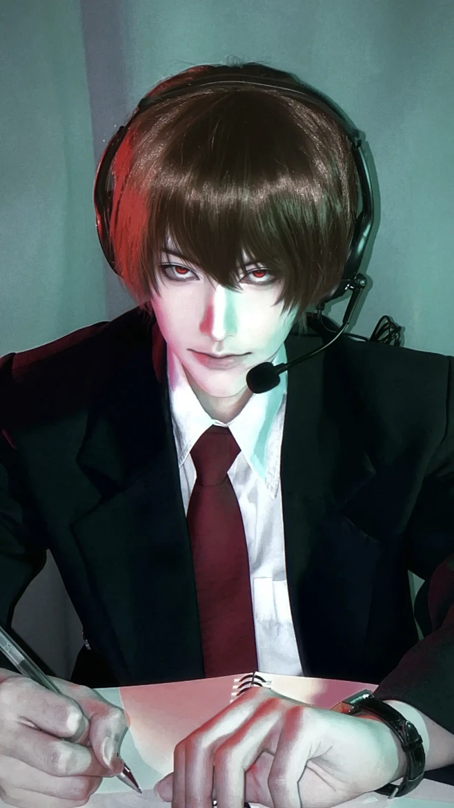 卡密。#cos #夜神月 #死亡笔记 #二次元@白允恩，采集@屿堍-花瓣网