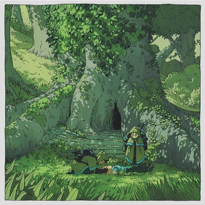 插画师ma-ko笔下静谧而充满未知的世界 #插画##夏日艺术图鉴#