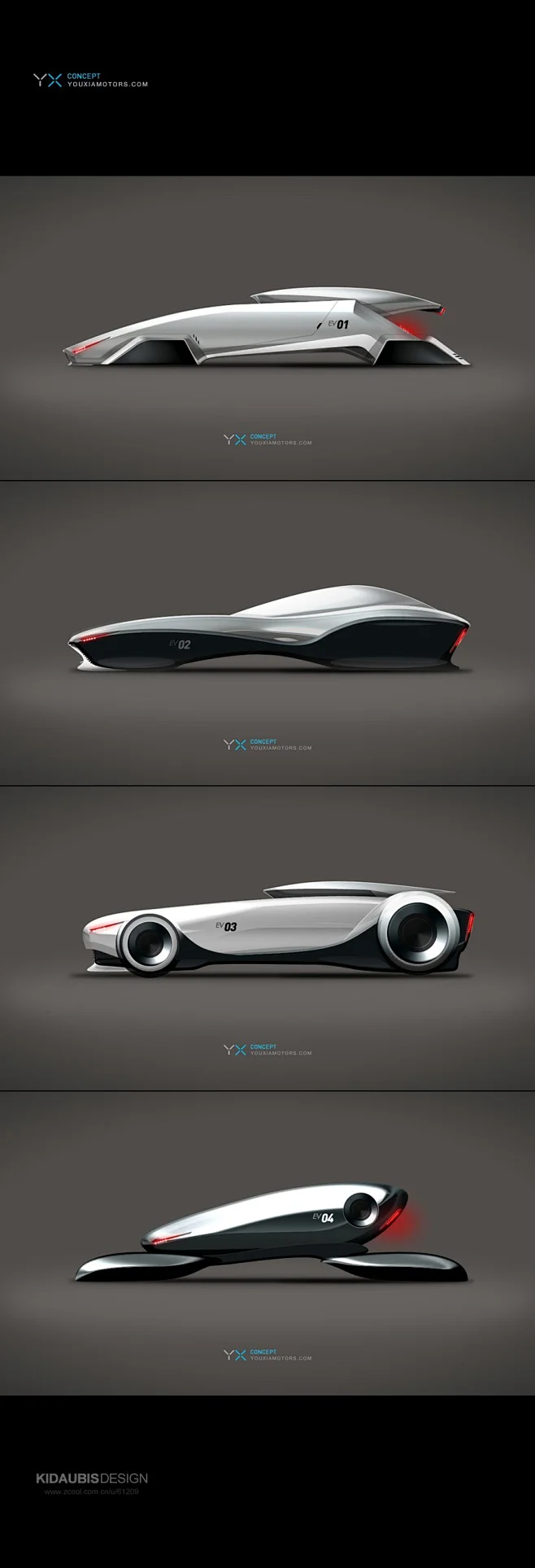YX – CONCEPT CAR Series – 很有科幻未来的感觉--设计作品频道--酷站志（COOLWEB）-花瓣网