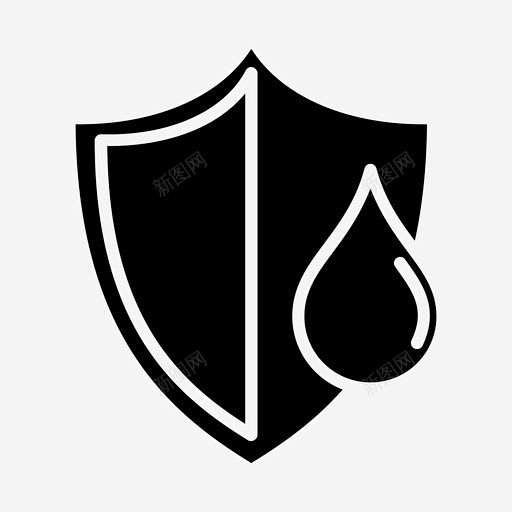 防水罩防护防水图标 平面电商 创意素材