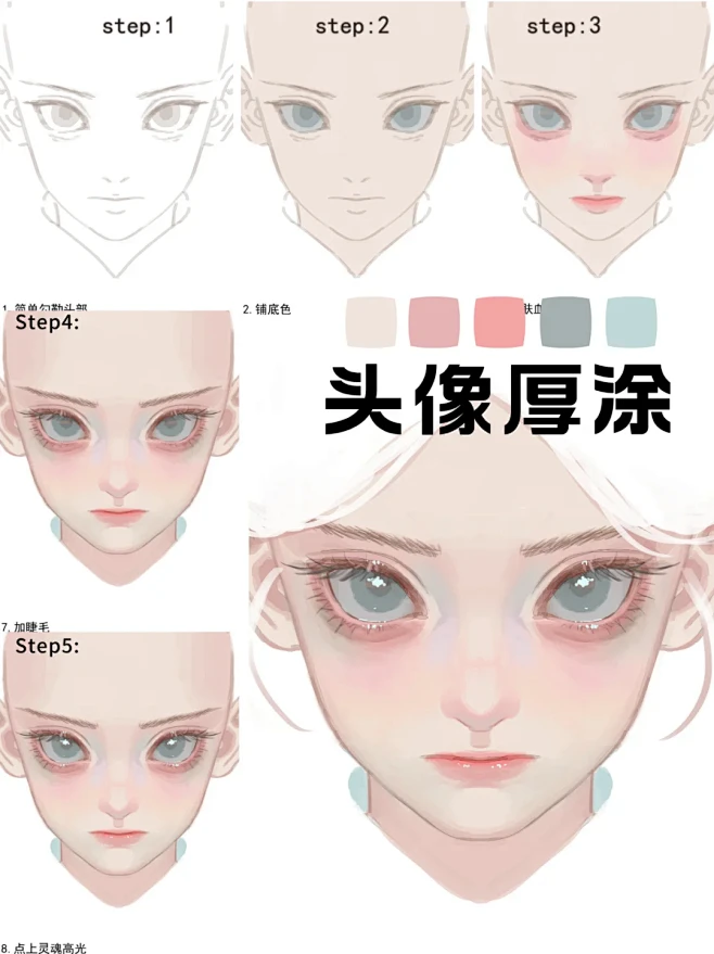 Procreate/ps零基础厚涂铺色教程！ - 小红书-花瓣网