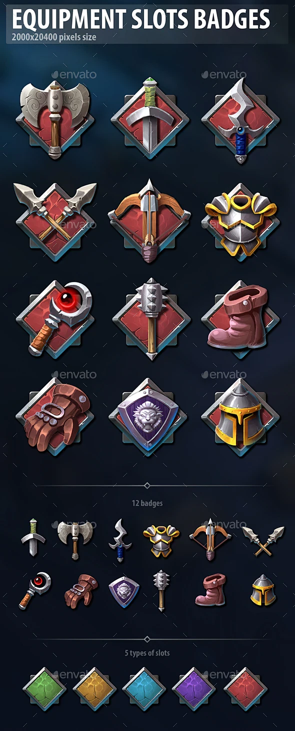 Equipment Slots Badges-花瓣网