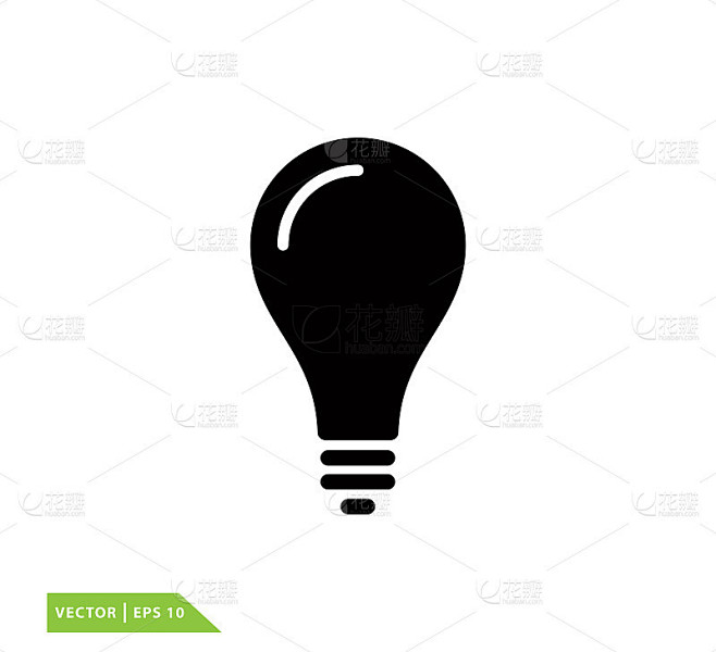 灯泡图标矢量标志设计模板
