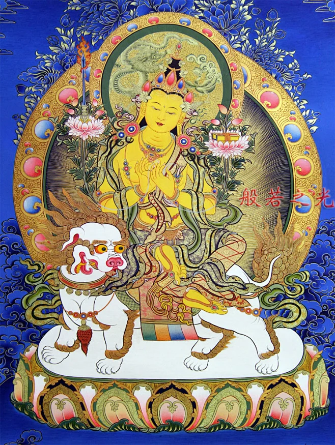 文殊菩萨唐卡[000707]_中国唐卡网图片_如来藏图片素材-花瓣网