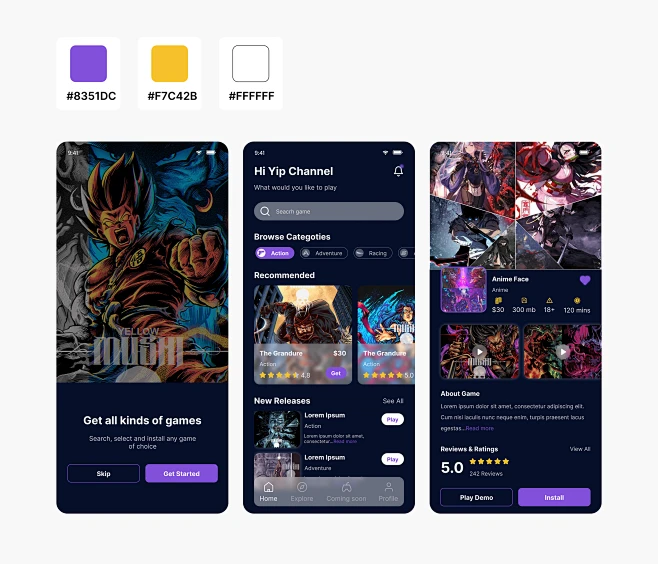 NFT App 项目 | Behance 上的照片、视频、徽标、插图和品牌-花瓣网