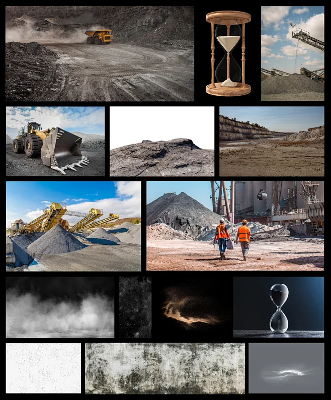 Giant sand clock photo composite. retouching and image manipulation ...