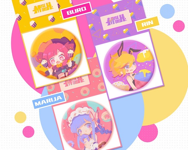 Muse Dash 角色吧唧彩色动漫徽章挂件二次元游戏peropero正版周边-淘宝网