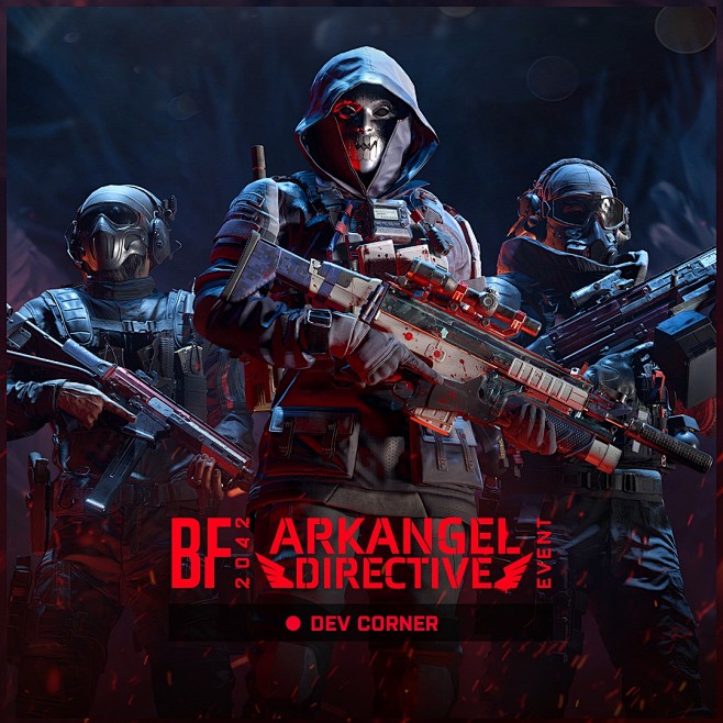 The Battlefield 2042 - Arkangel Directive event key art in the ba