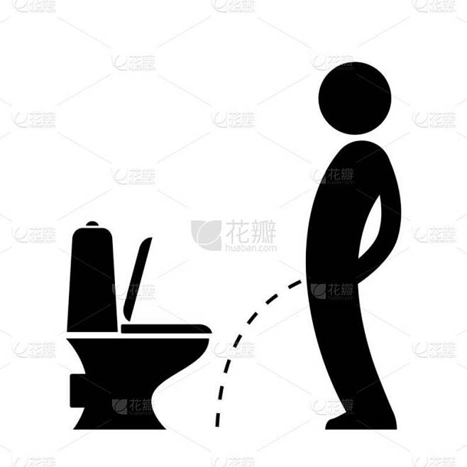 男人在地板上撒尿象形文字