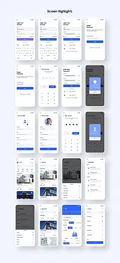Calendars Ui Screens - UI Kits : Calendars Ui Screens-花瓣网