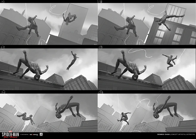 Collection of Spider-Man: Miles Morales PS5 Key Frame Illustrations-花瓣网