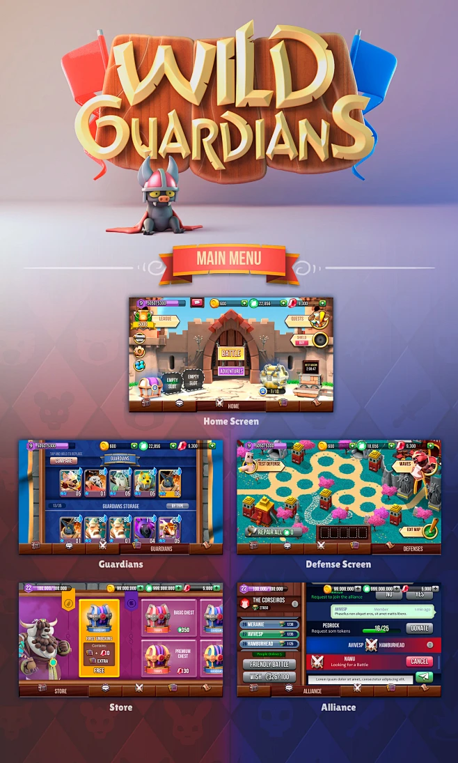 User Interface - Wild Guardians-花瓣网