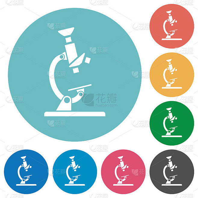显微镜平面圆形图标