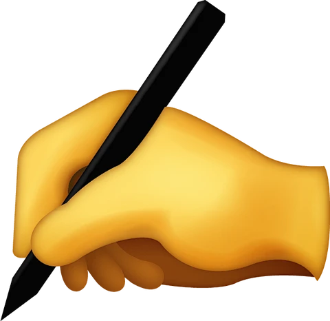 Writing Hand Emoji [Download Apple Emoji in PNG]图片_元素 卡通 小红书 emoji图片素材-花瓣网